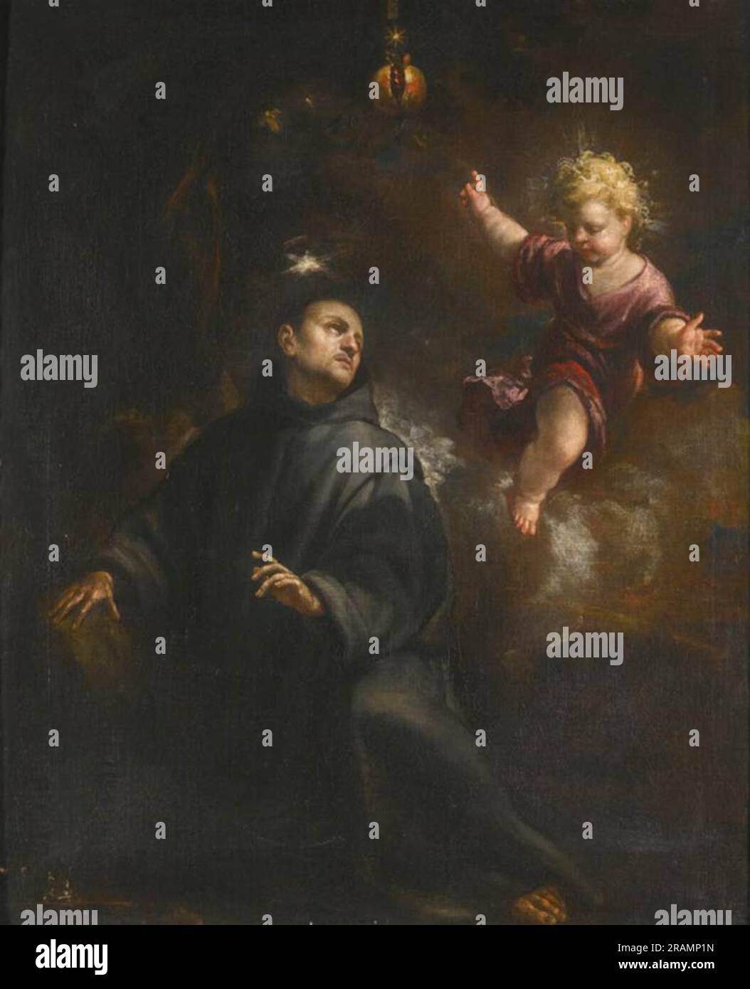 St. John of God with an Angel. by Claudio Coello Stock Photo - Alamy