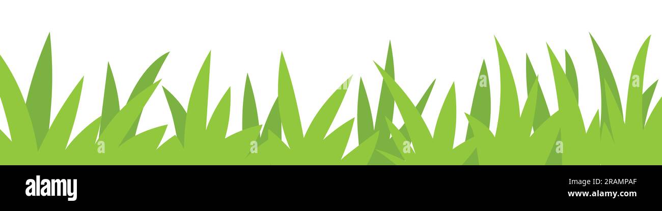 blades of green grass banner - vector illustration Stock Vector Image ...