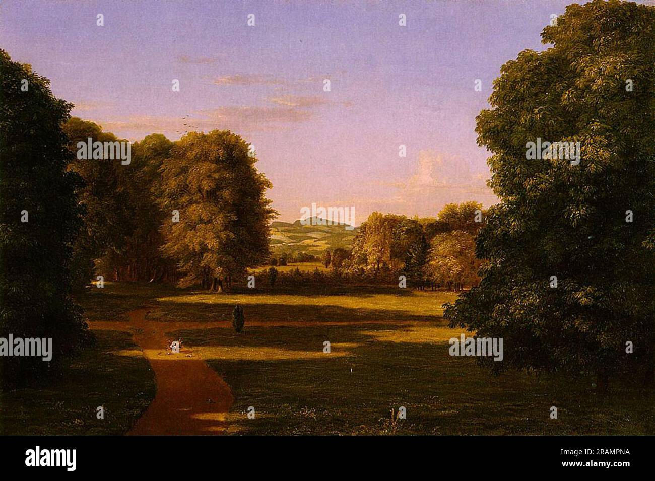 The Gardens of the Van Rensselaer Manor House 1840 by Thomas Cole Stock ...