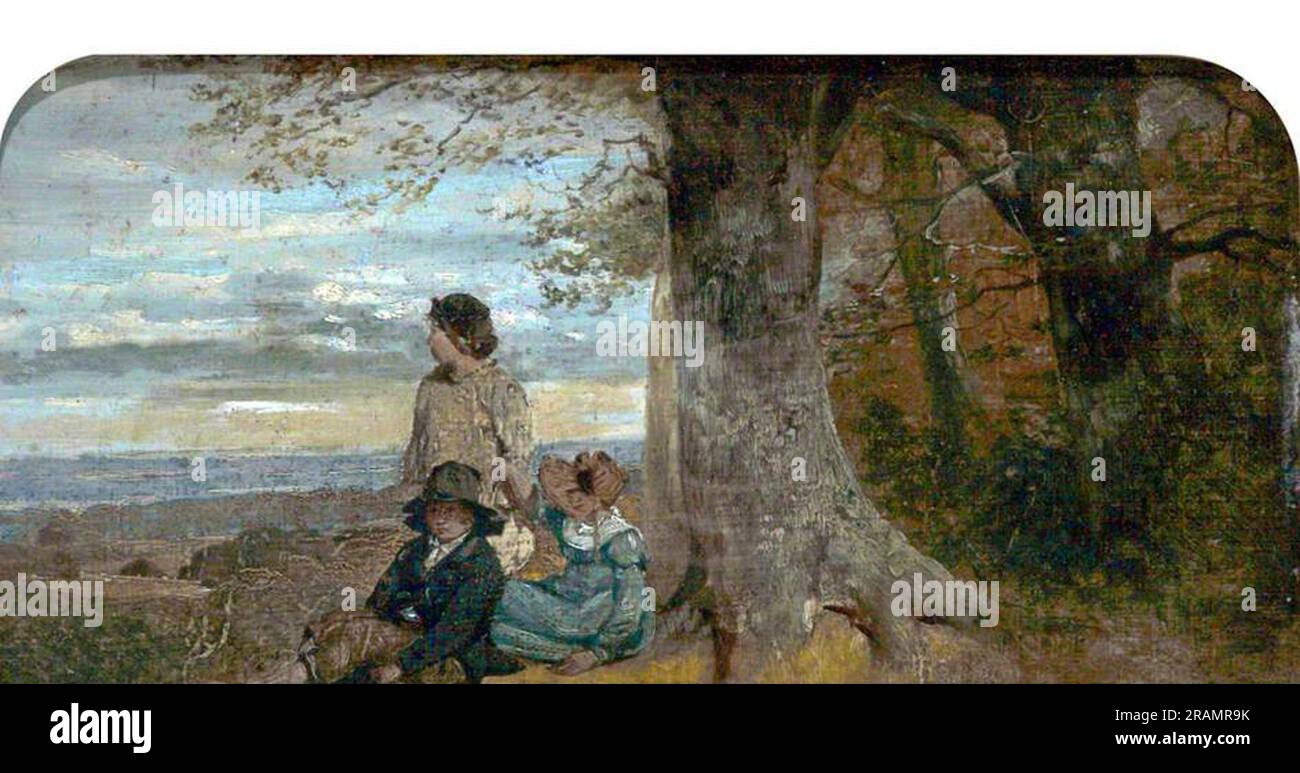 Three Children under a Tree by William Collins Stock Photo - Alamy