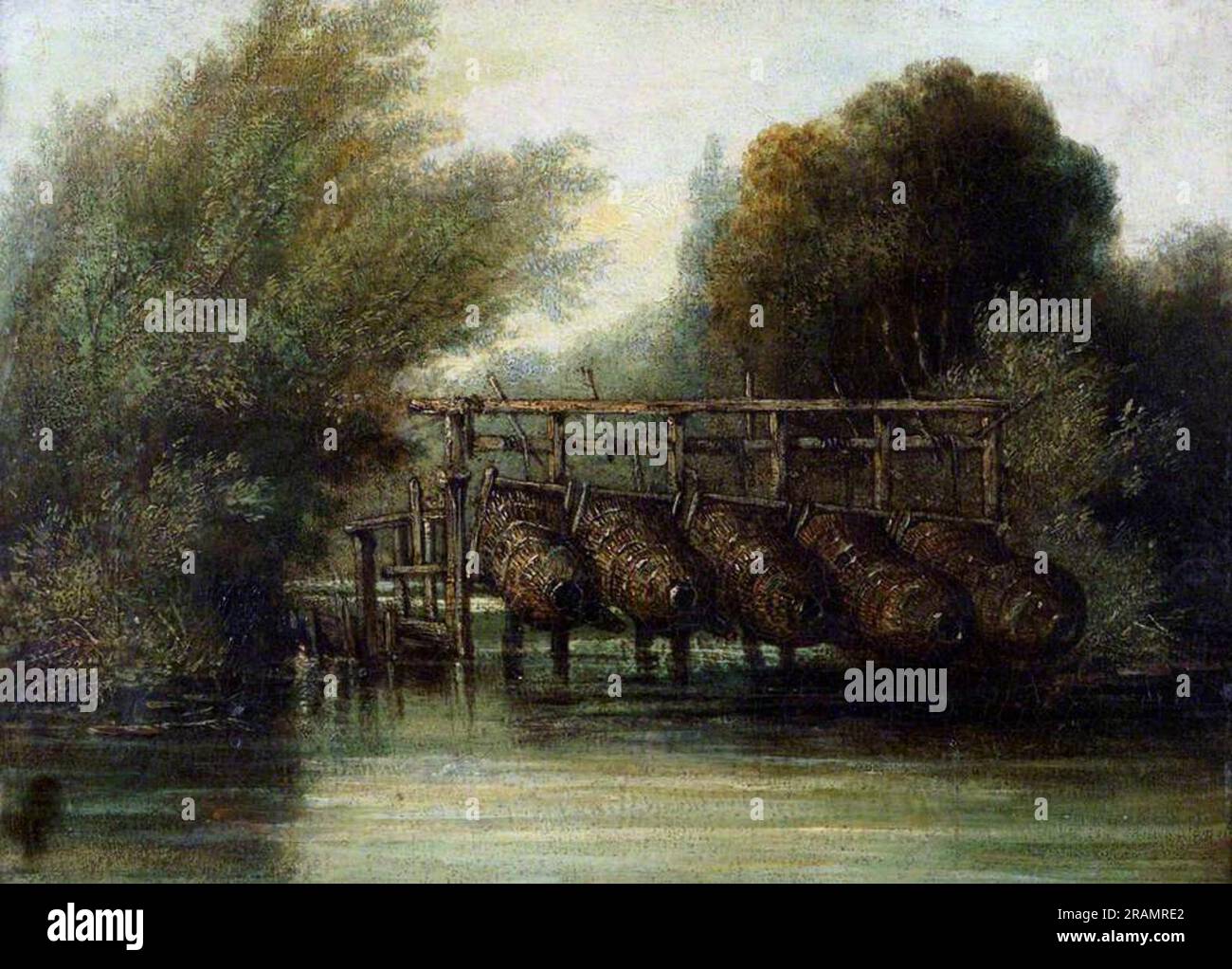 Eel Pots by William Collins Stock Photo - Alamy