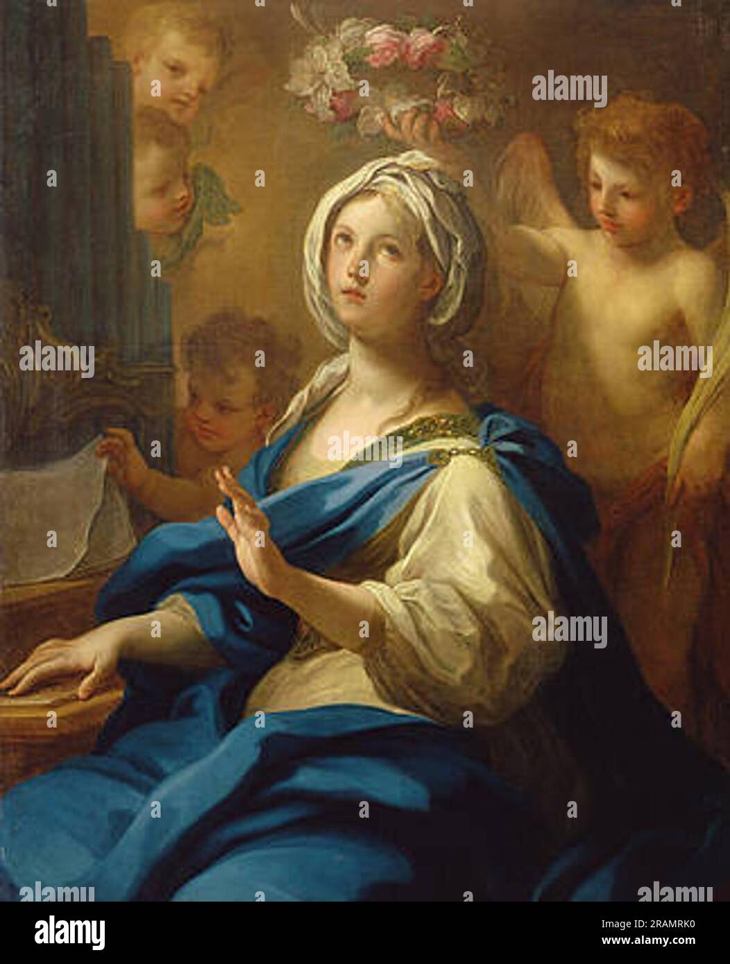 Saint Cecilia 1745 by Sebastiano Conca Stock Photo - Alamy