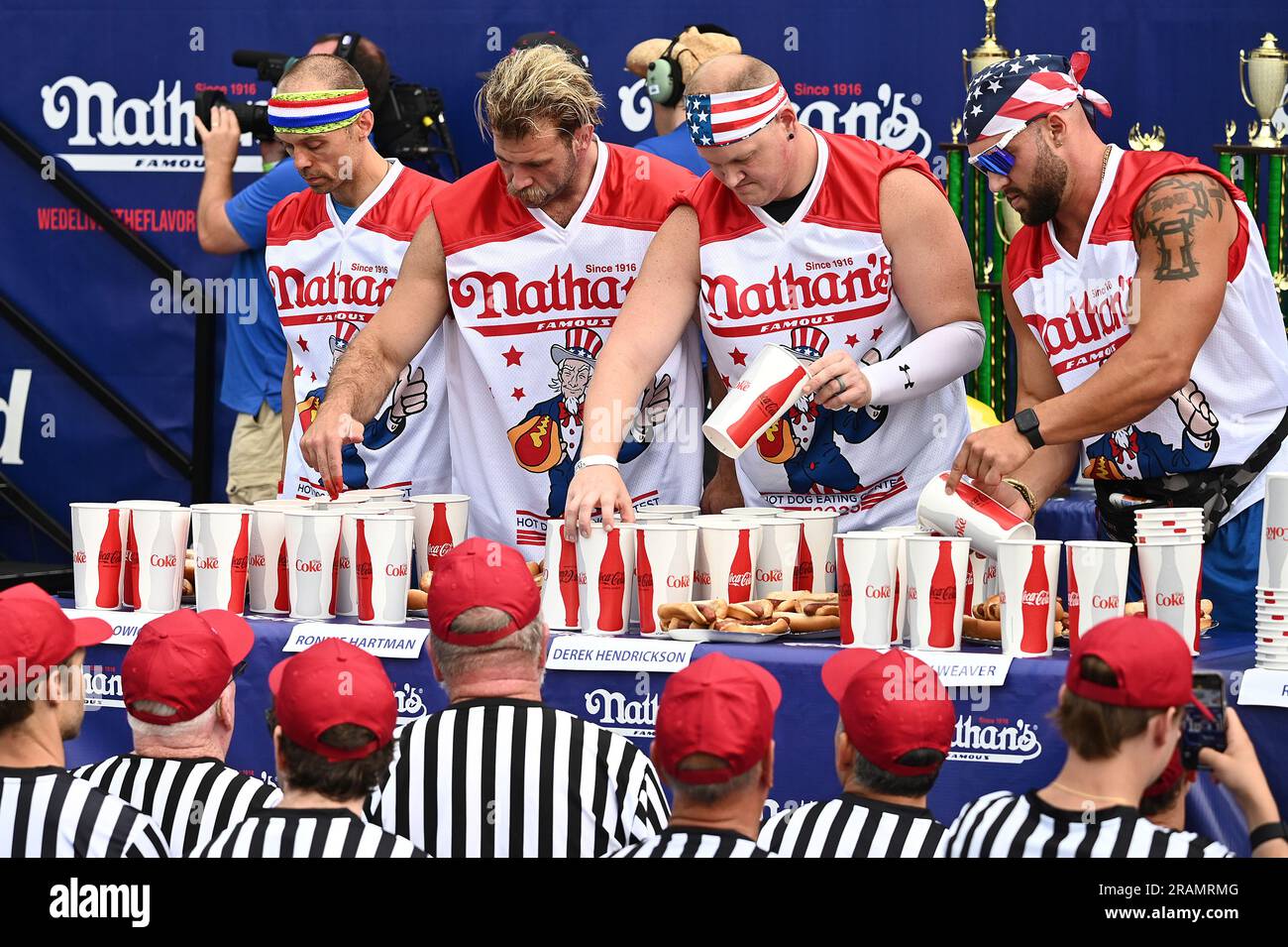 New York, USA. 04th July, 2023. (L-R) Joey Przybylowicz, Ronnie Hartman ...