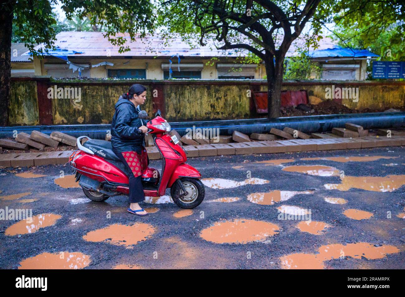 July 3, 2023, Panjim, Goa, India: Massive potholes along Caculo Mall to ...
