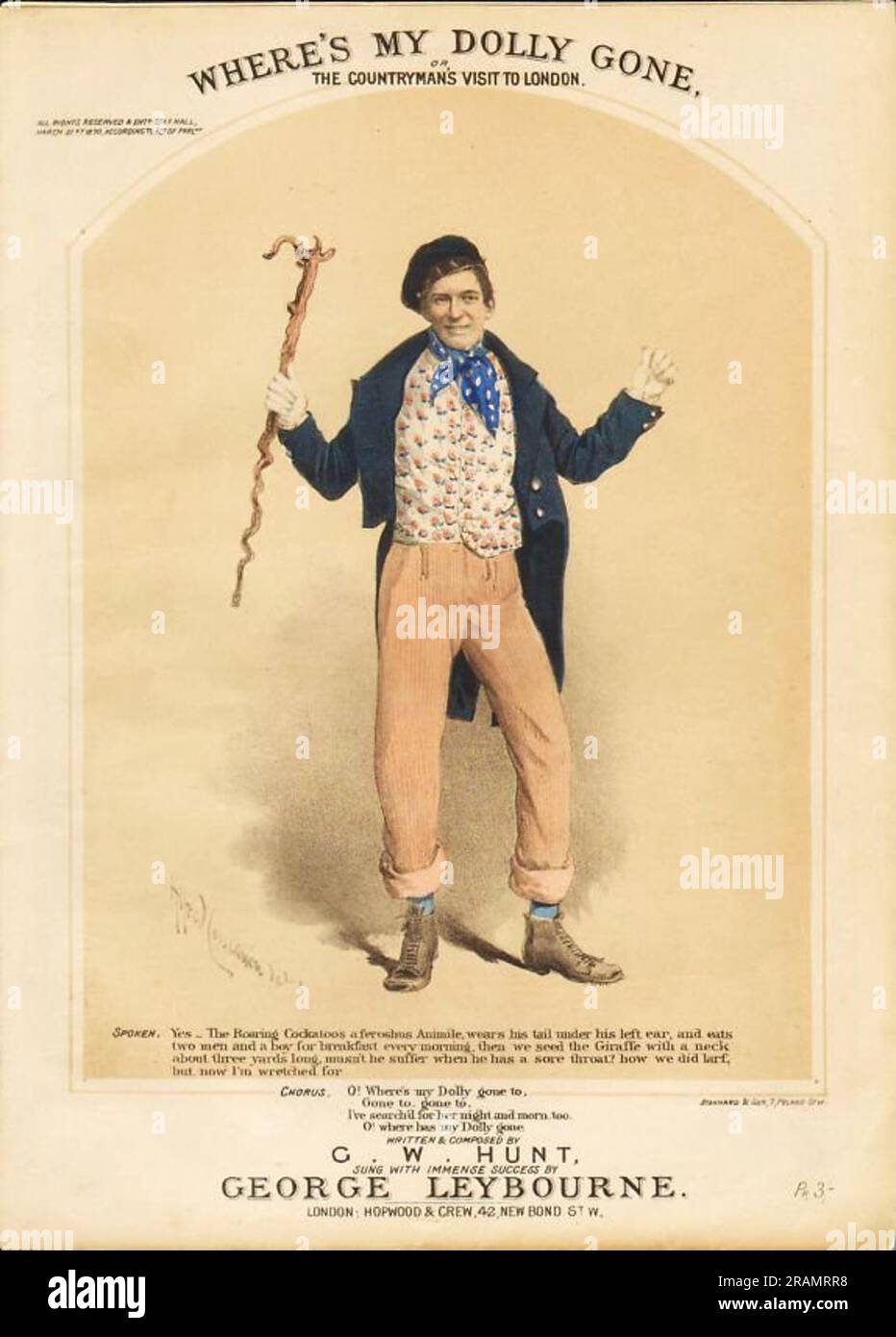 Cover design for ''Where's My Dolly Gone'', sung by George Leybourne ...