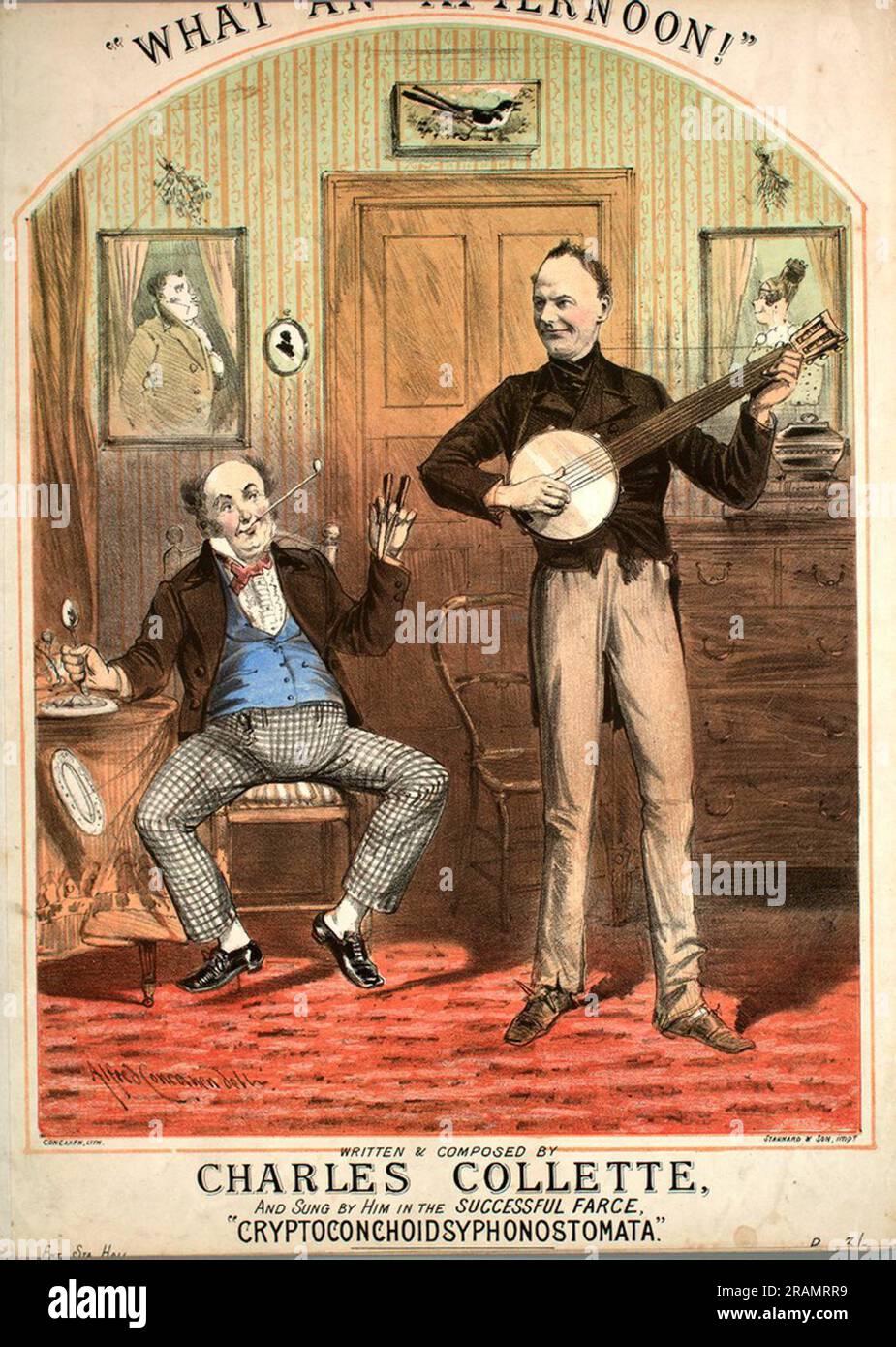 Cover design for ''What An Afternoon!'', Comic Song by Alfred Concanen ...