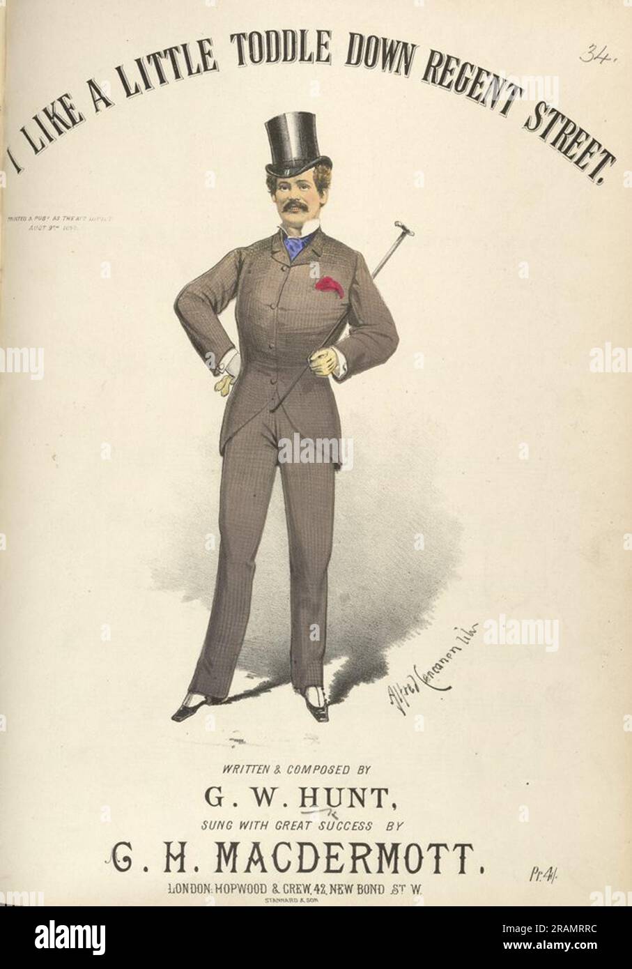 Cover design for G.H. MacDermott's song ''I Like A Little Toddle Down ...