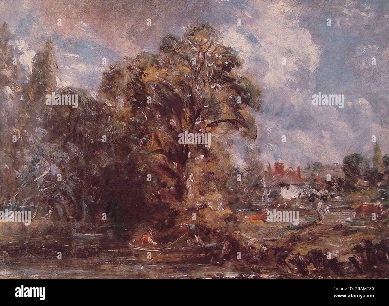 Scene on a River 1 1837 by John Constable Stock Photo - Alamy