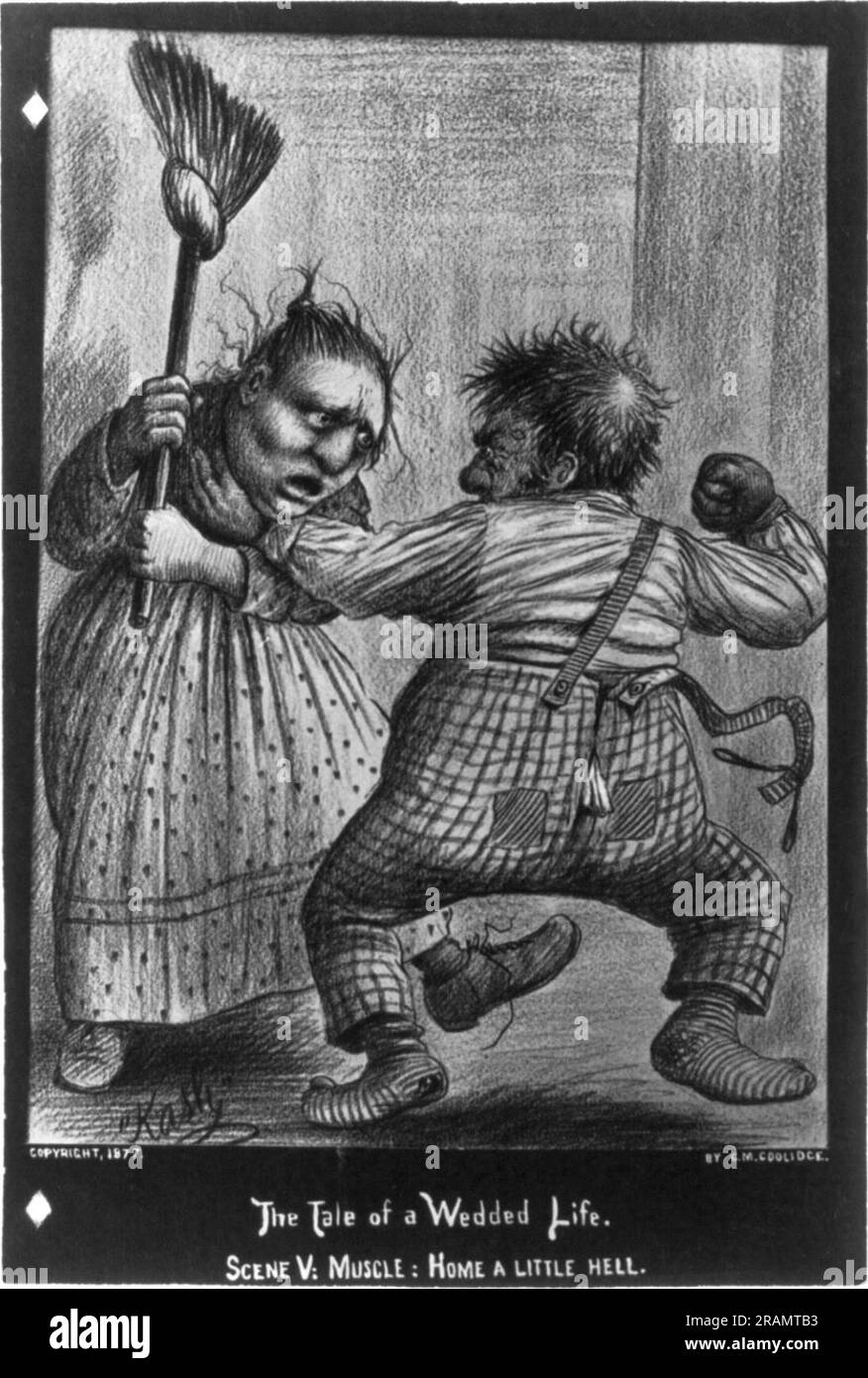 Scene V - Muscle. Couple Fighting 1877 by Cassius Marcellus Coolidge ...