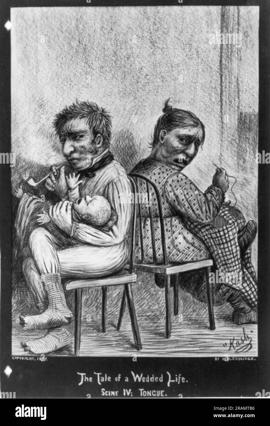 Scene IV - Tongue. Couple Arguing 1877 by Cassius Marcellus Coolidge ...
