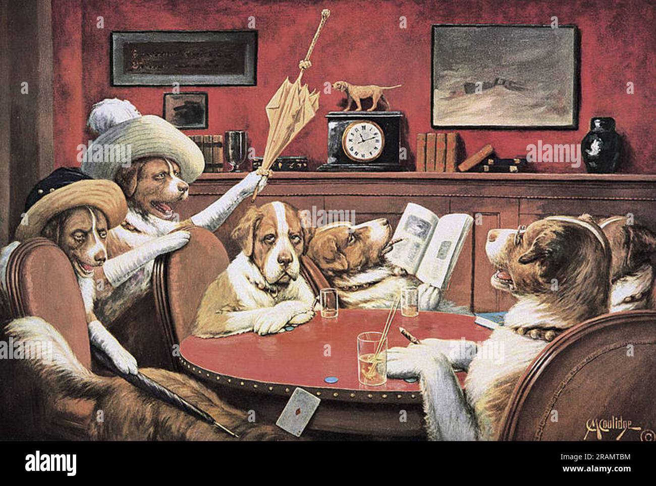 Sitting up with a Sick Friend 1903 by Cassius Marcellus Coolidge Stock ...