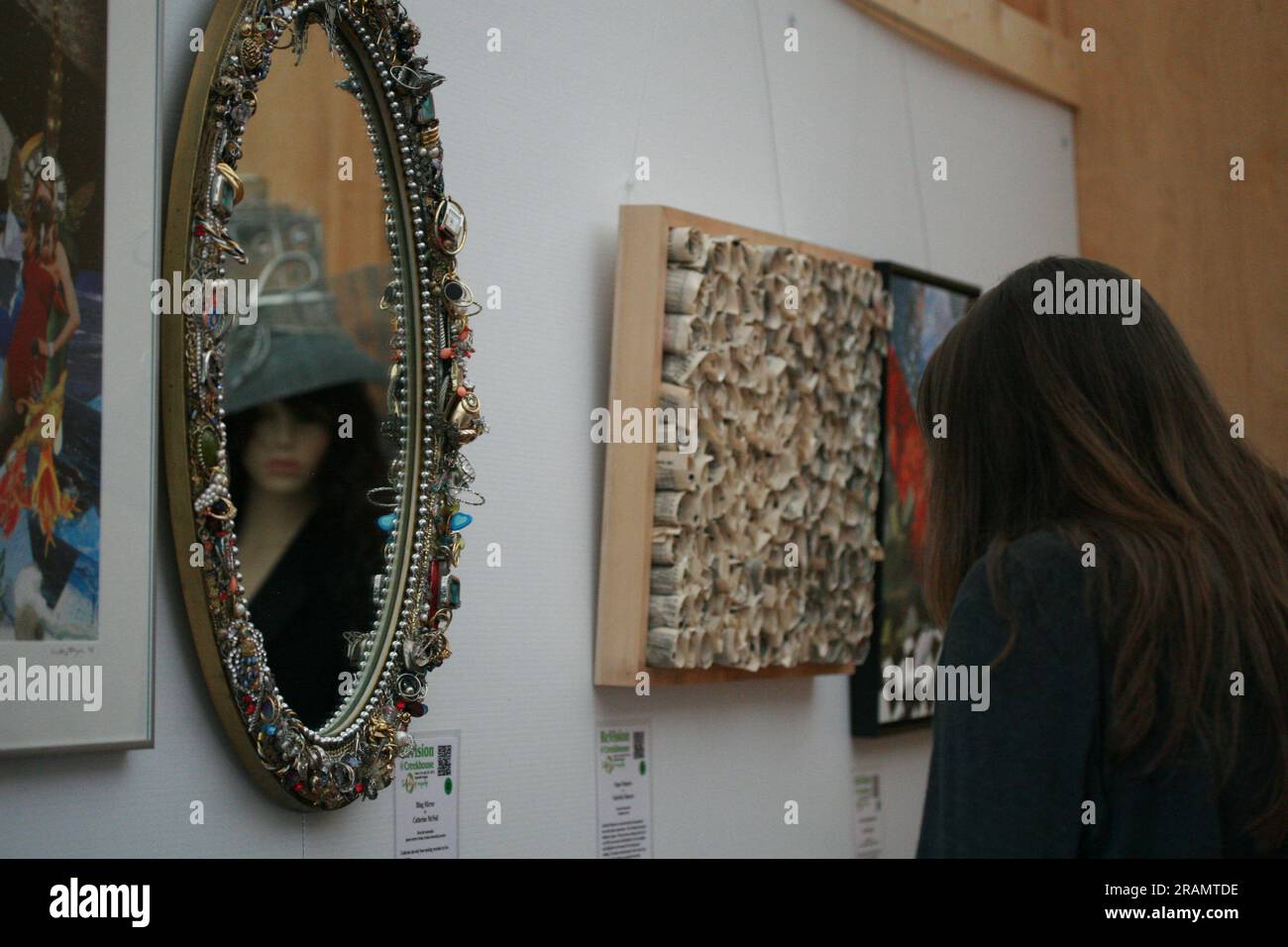 False Reflection, Mannequin in the mirror Stock Photo - Alamy