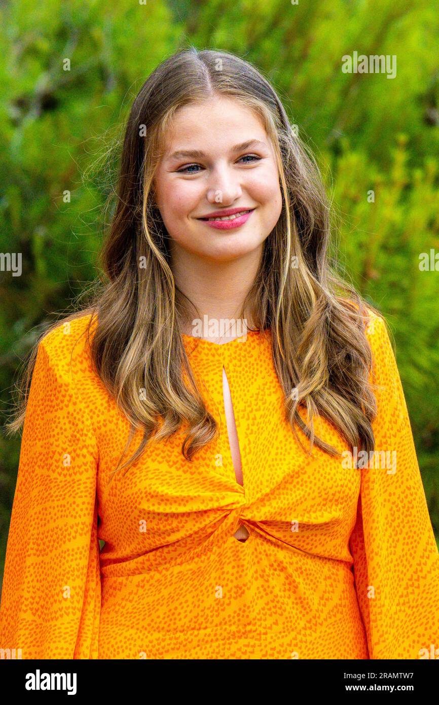 Crown Princess Leonor of Spain during a visit to elBulli1846 exhibition ...