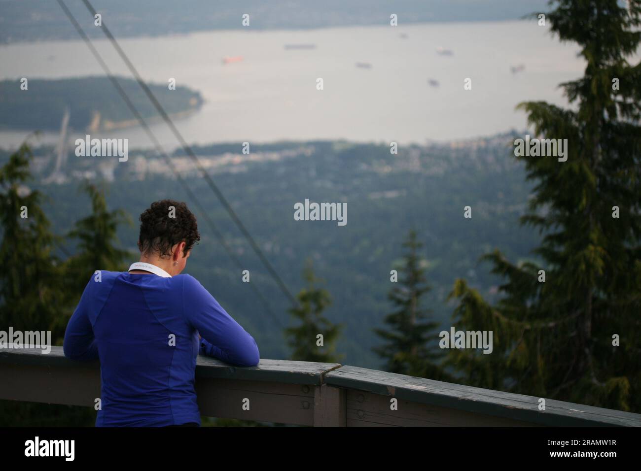 Grouse Mountain view of Vancouver Stock Photo - Alamy