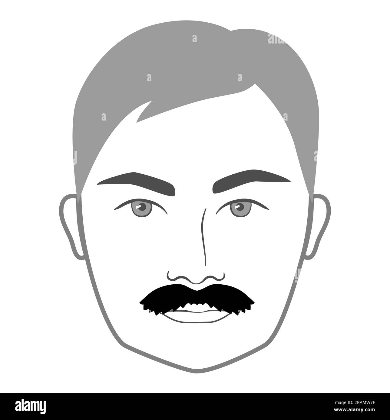 Professor mustache Beard style men face illustration Facial hair ...