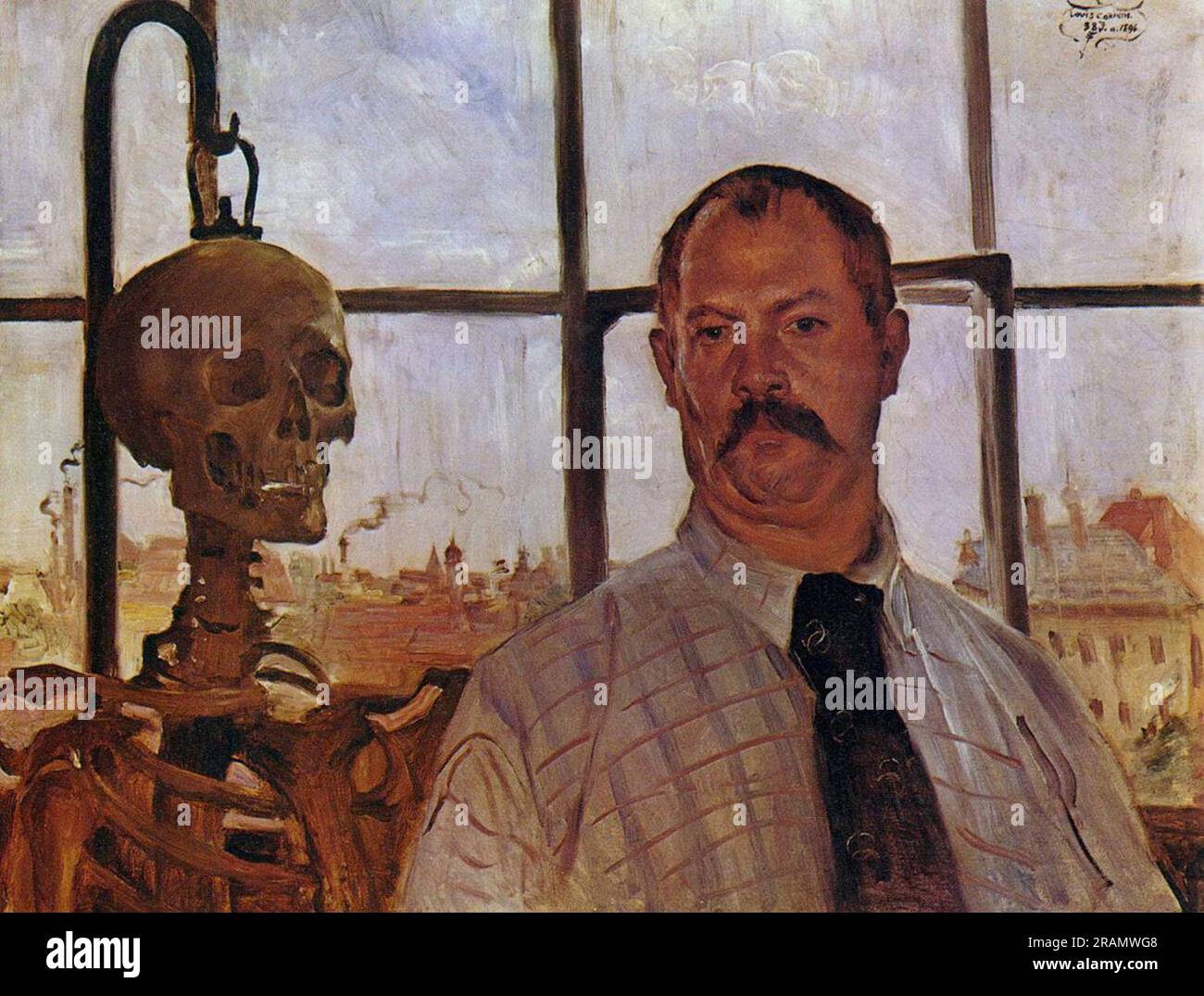 Self-portrait with Skeleton 1896 by Lovis Corinth Stock Photo - Alamy