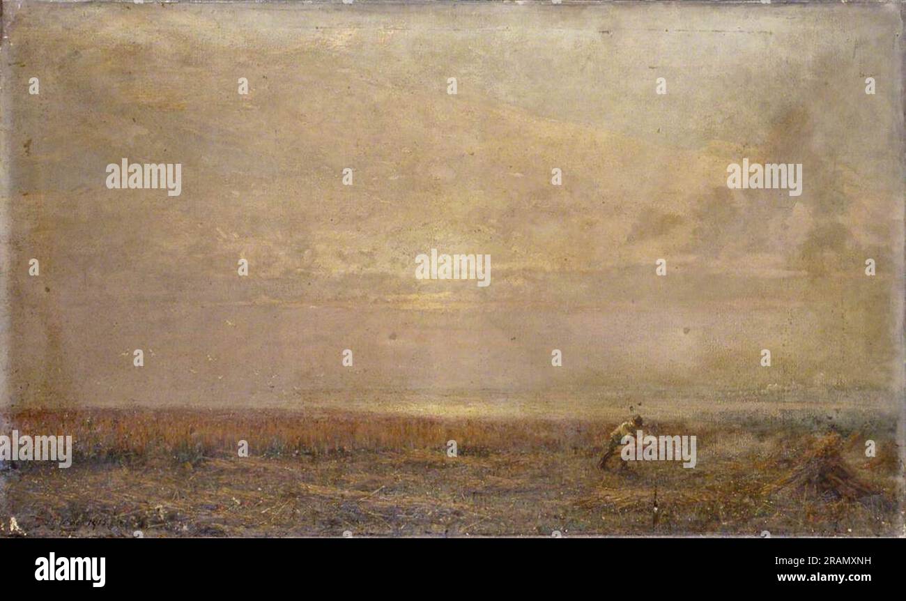 Sunset, St Ives, Cornwall 1915 by Frederick George Cotman Stock Photo ...