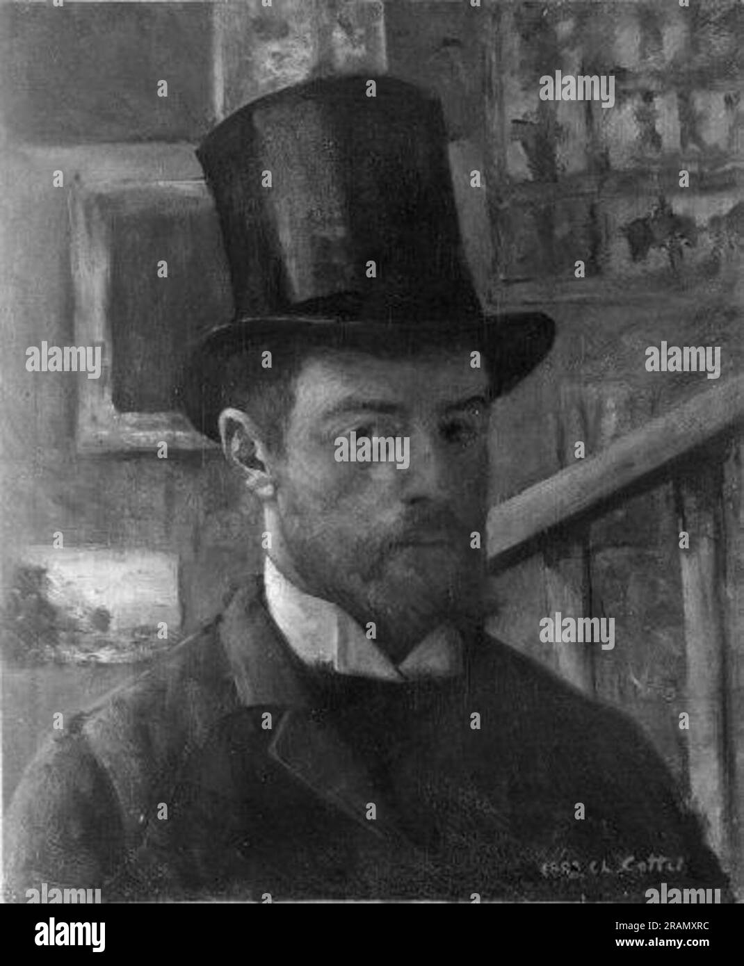 Self-Portrait 1883 by Charles Cottet Stock Photo - Alamy
