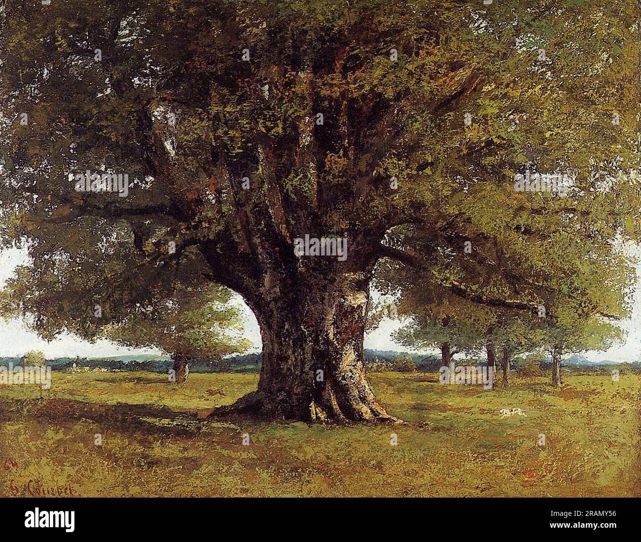 The Oak of Flagey (The Oak of Vercingetorix) 1864 by Gustave Courbet ...