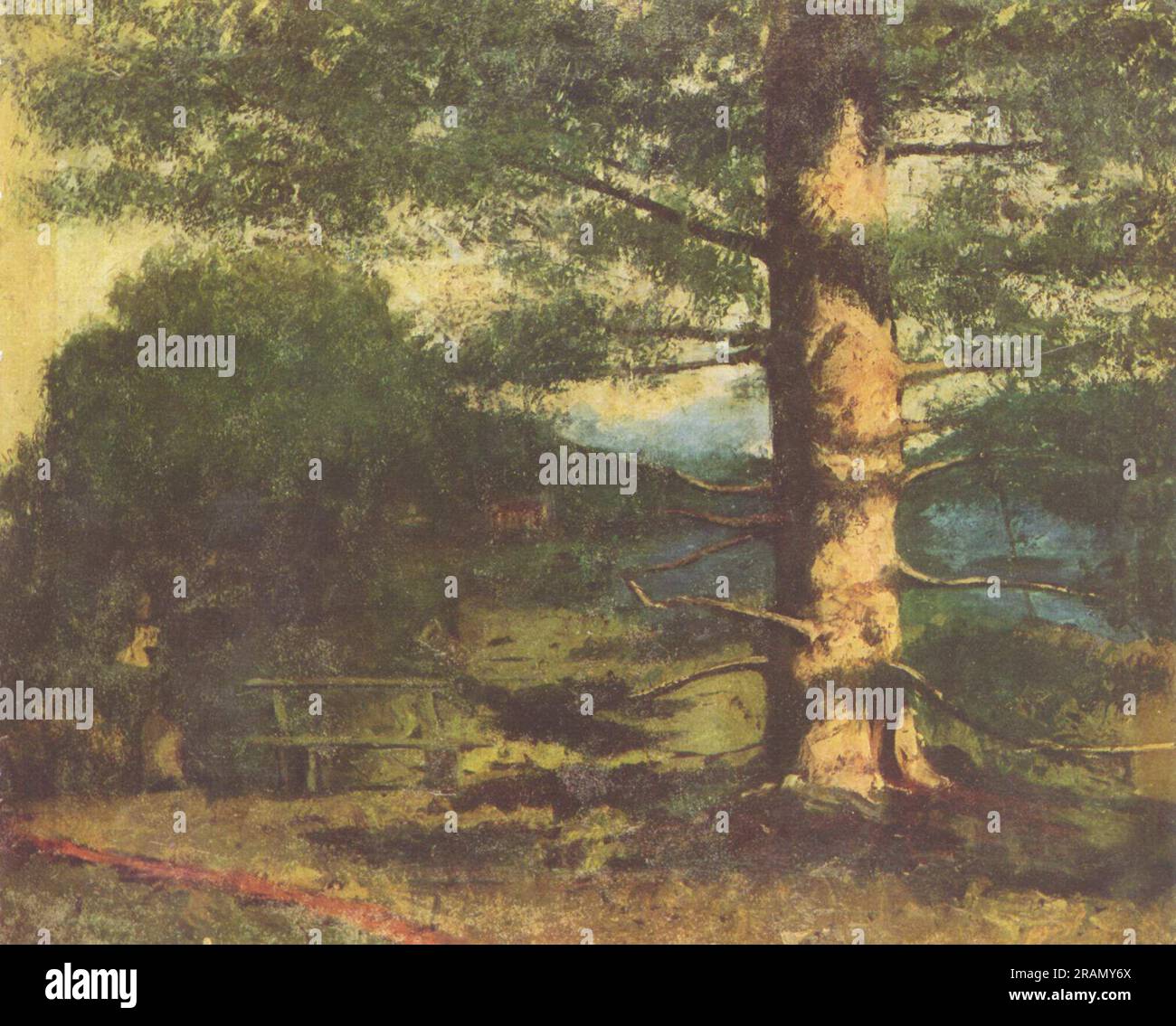 Landscape with Tree 1868 by Gustave Courbet Stock Photo - Alamy