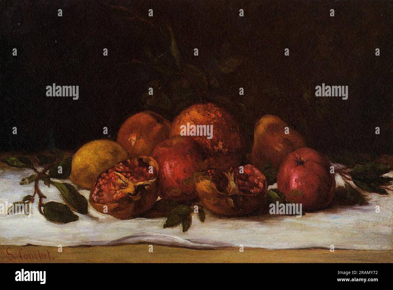 Still Life 1872 by Gustave Courbet Stock Photo - Alamy