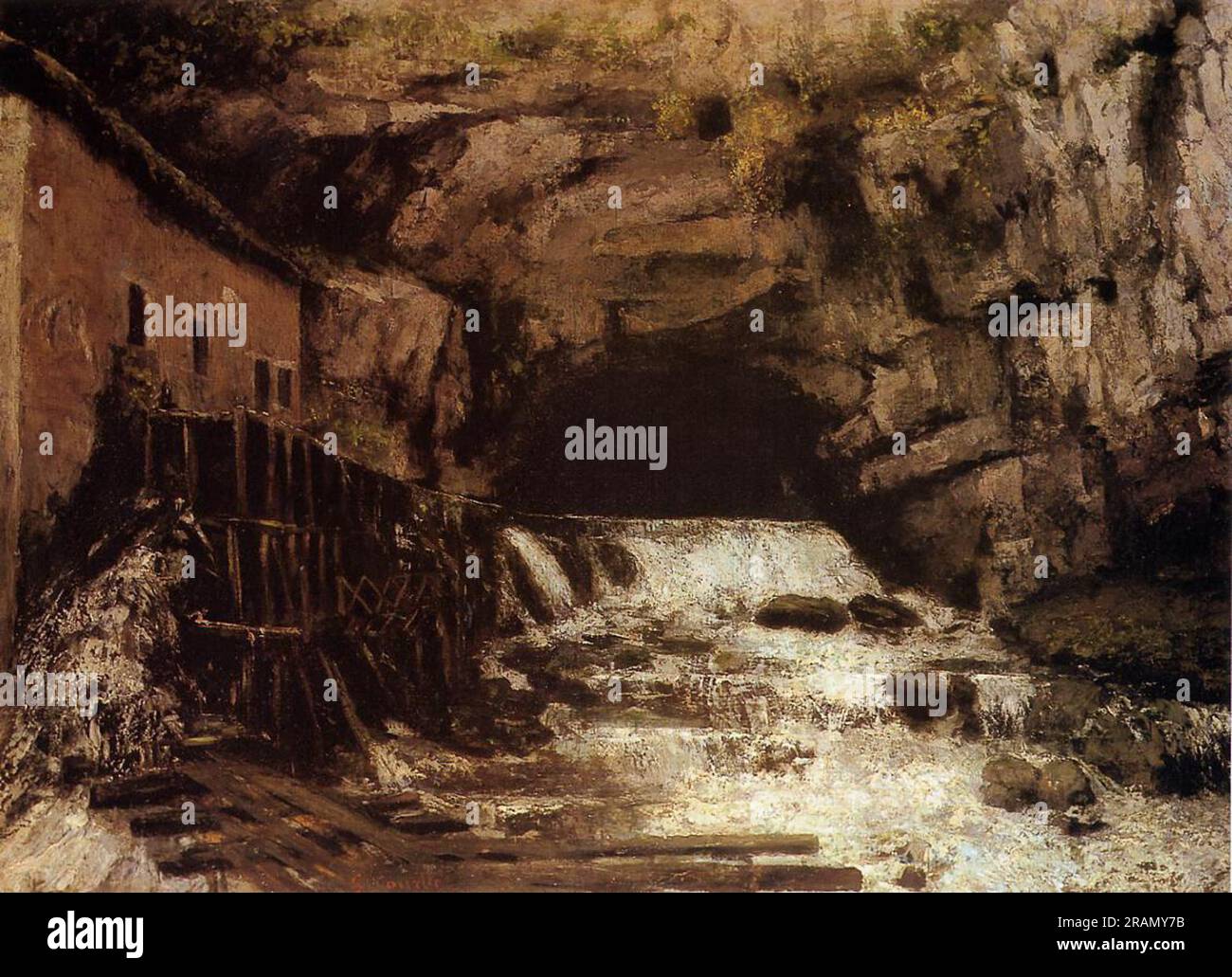 The Source of the Loue 1864 by Gustave Courbet Stock Photo - Alamy