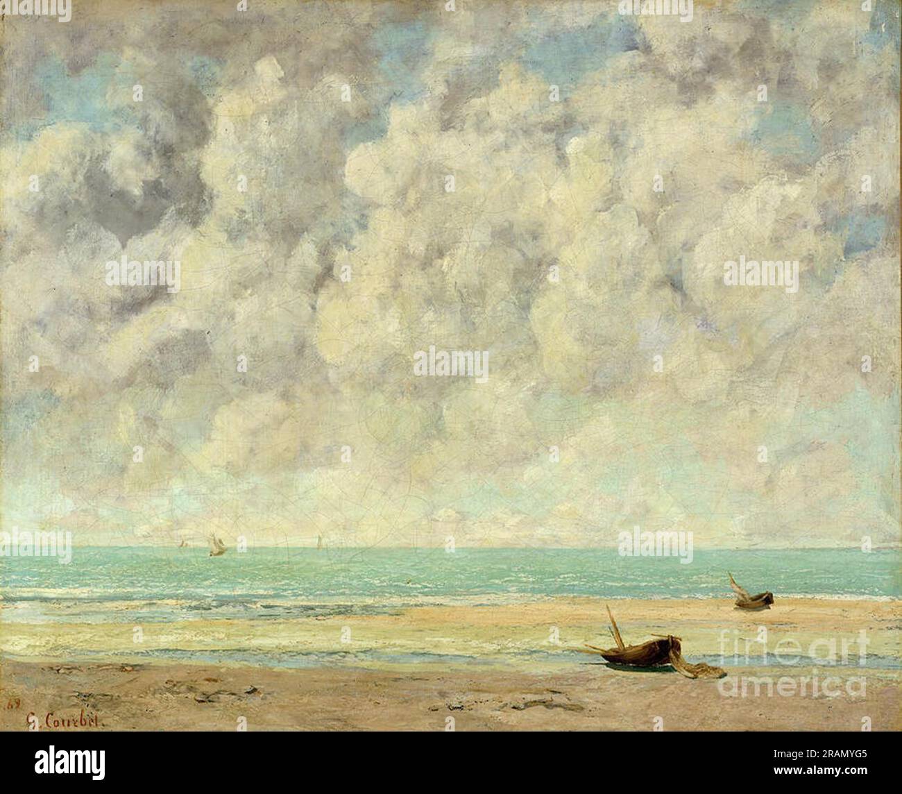 The Calm Sea 1869 by Gustave Courbet Stock Photo - Alamy