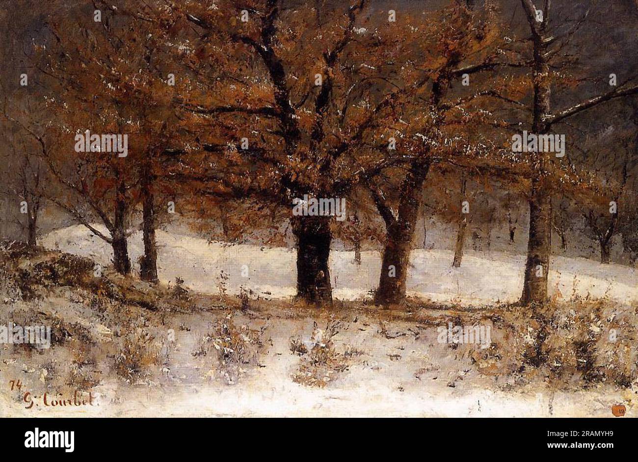 View of the Parc de Crete over Clarens 1874 by Gustave Courbet Stock ...