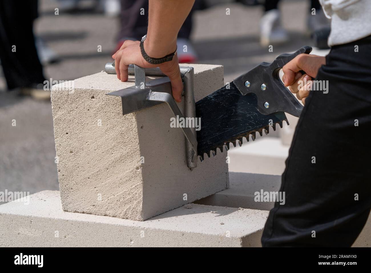 Aerated autoclaved concrete block hi-res stock photography and images ...