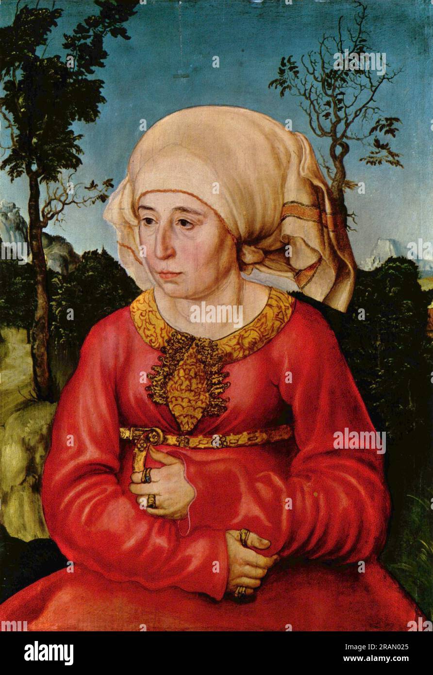 Wife of Dr. Johann Stephan Reuss 1503; Germany by Lucas Cranach the ...