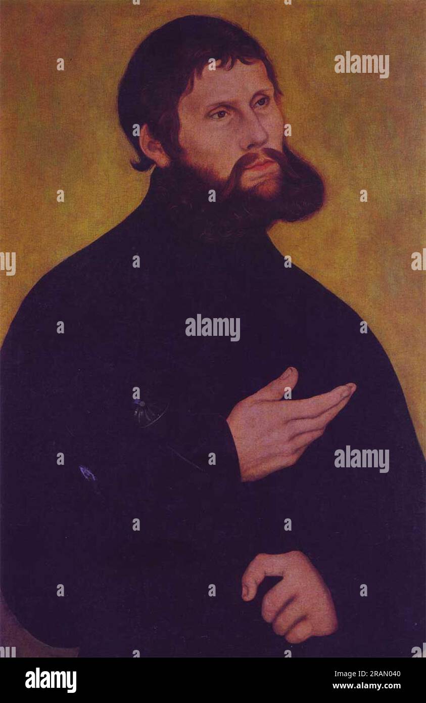 Martin Luther as Junker Jörg c.1521 - c.1522; Germany by Lucas Cranach ...