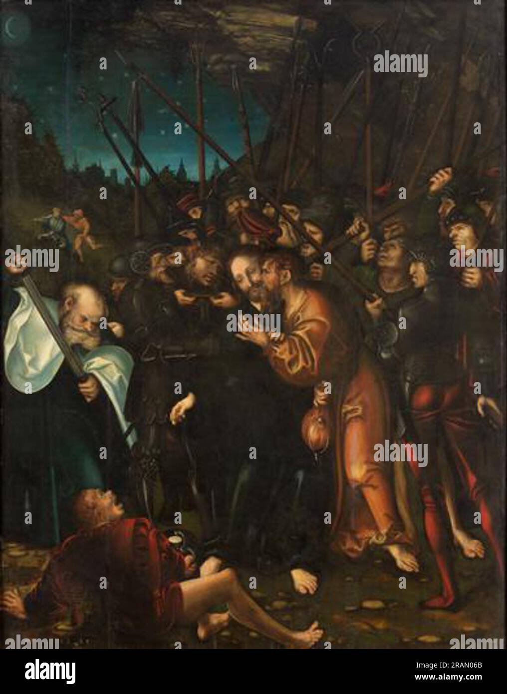 Arrest of Christ 1538; Germany by Lucas Cranach the Elder Stock Photo - Alamy