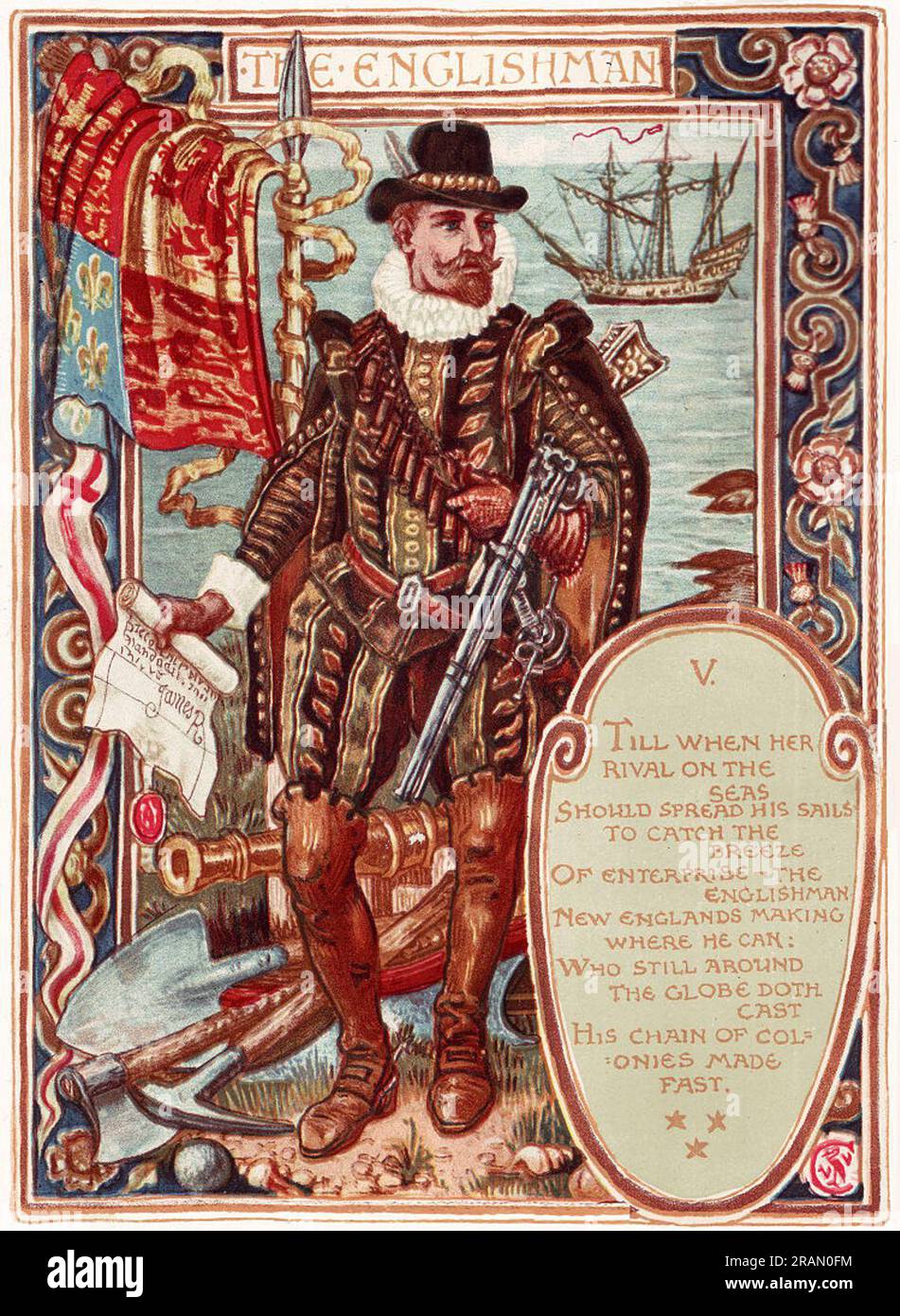 The Englishman 1893 by Walter Crane Stock Photo - Alamy