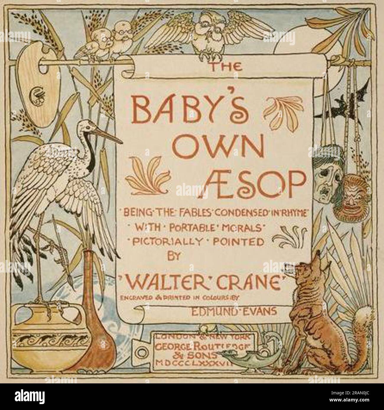 Title page of Baby's Own Aesop 1887 by Walter Crane Stock Photo - Alamy
