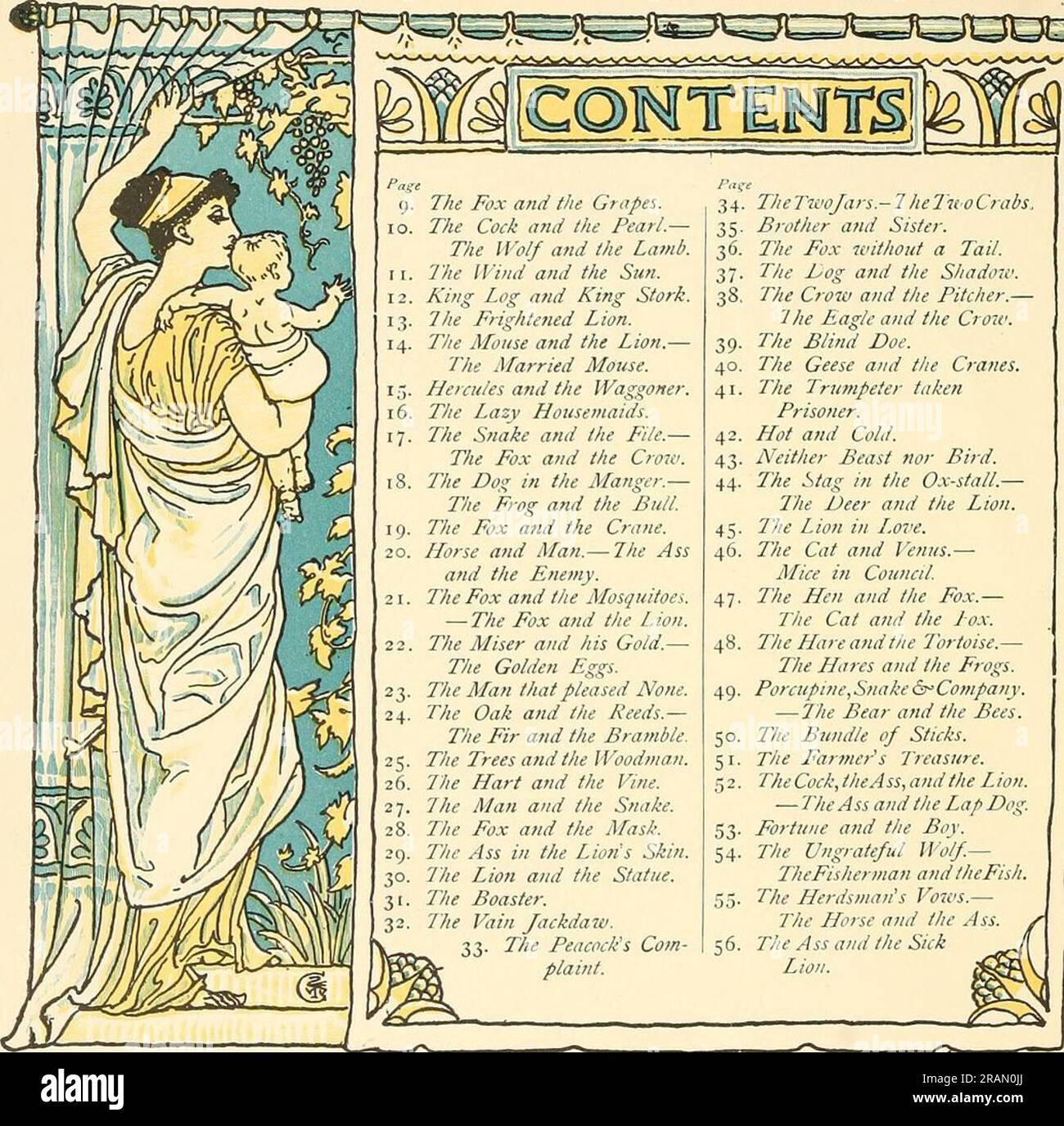 The baby's own Aesop 1887 by Walter Crane Stock Photo - Alamy