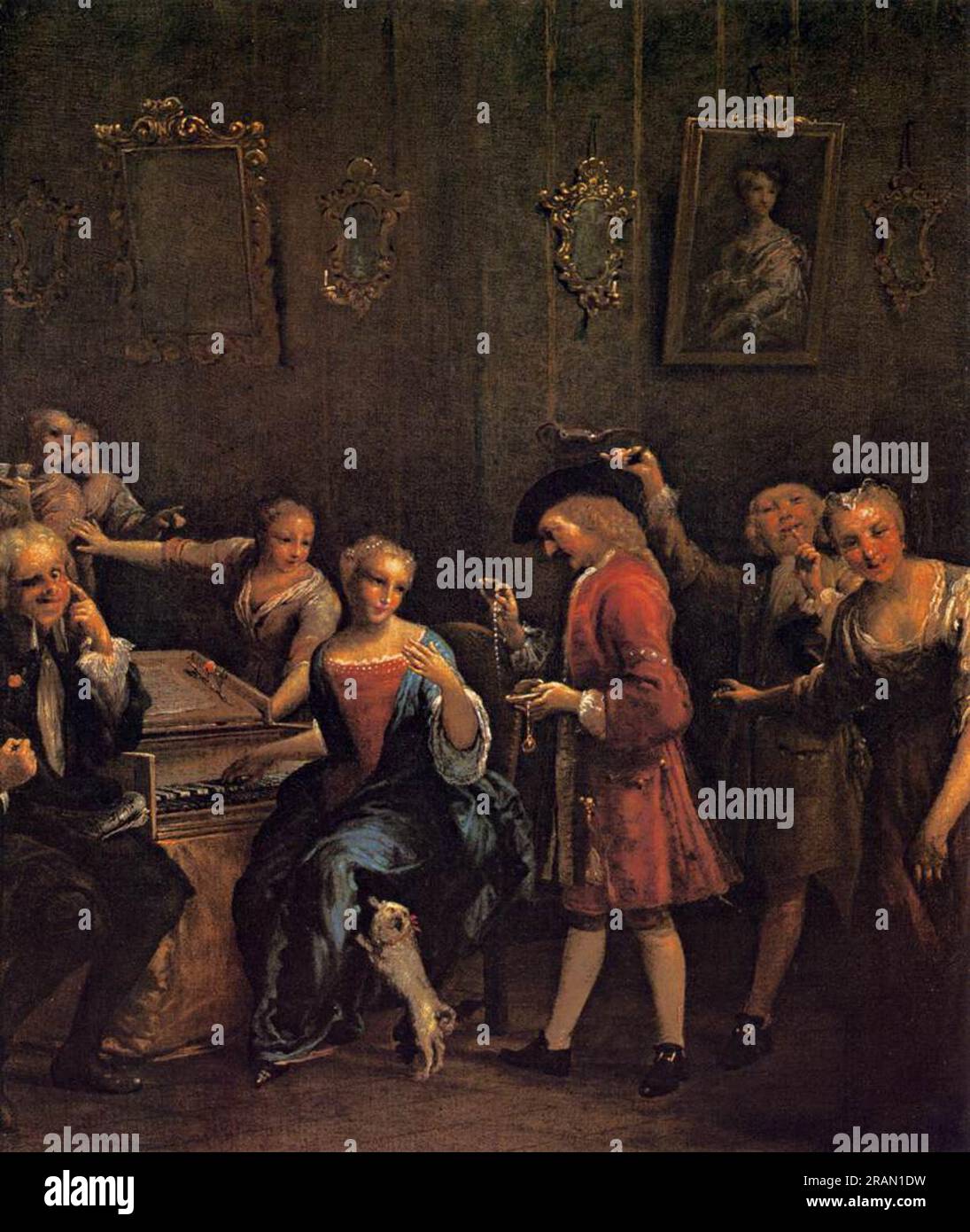 The Courted Singer by Giuseppe Maria Crespi Stock Photo - Alamy