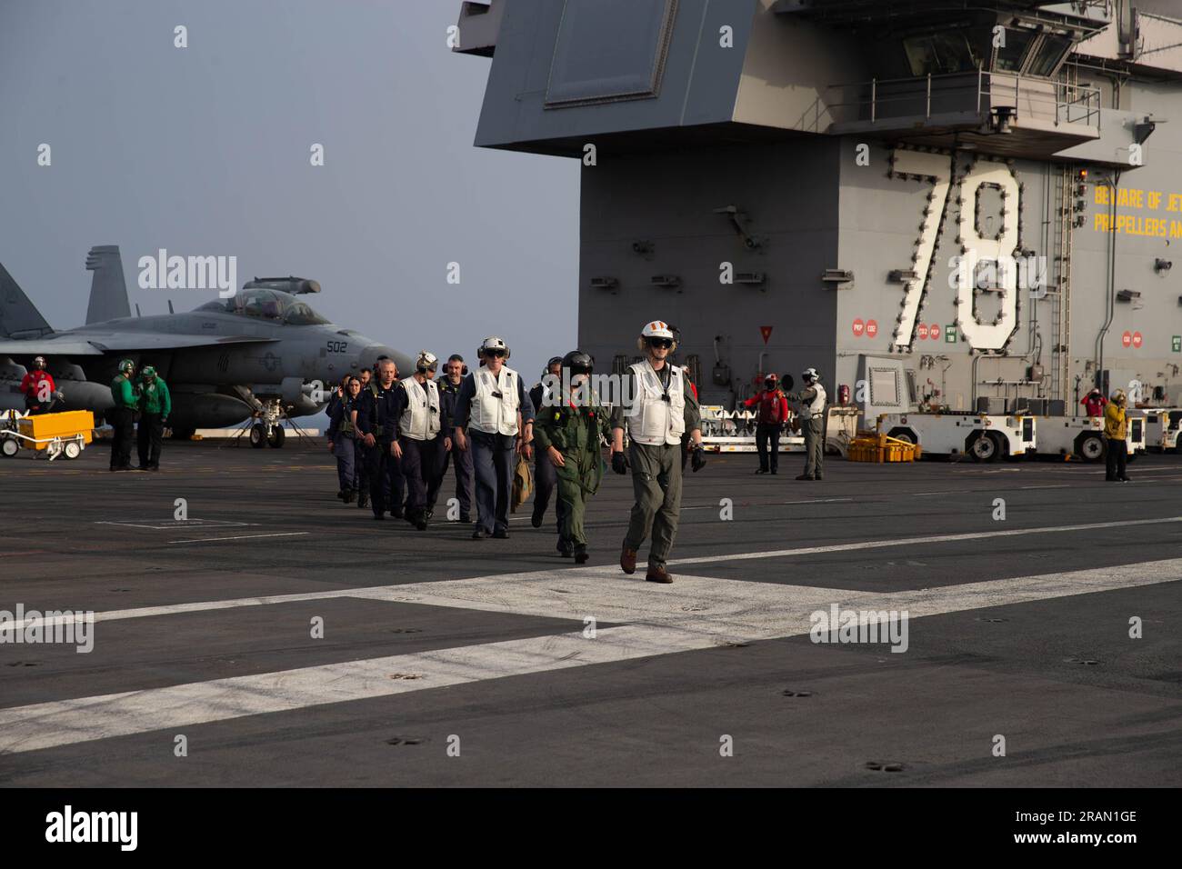 Distinguished visitors from the Italian Navy frigate Alpino (F 594 ...