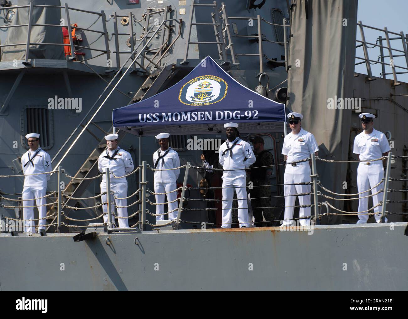 Sailors assigned to Arleigh Burke-class guided-missile destroyer USS ...