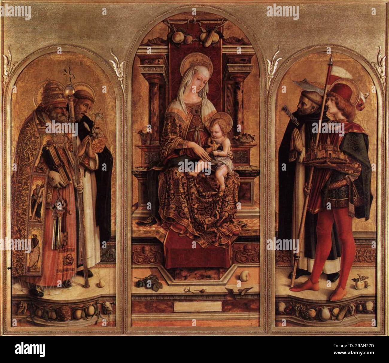 Triptych of Camerino 1482 by Carlo Crivelli Stock Photo - Alamy