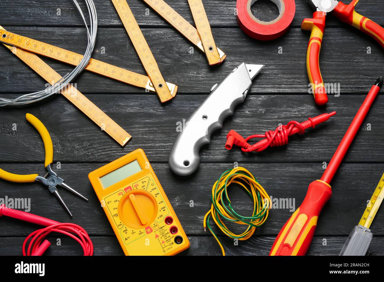 New wires electricians tools hi-res stock photography and images - Alamy