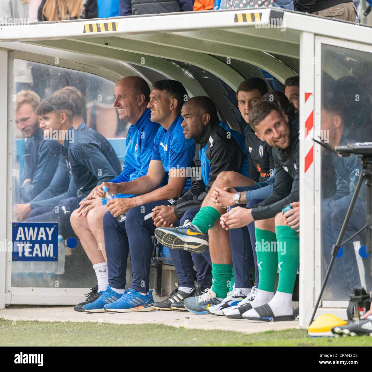 Matlock, Derbyshire, England 4th July 2023. All smiles in the away team ...
