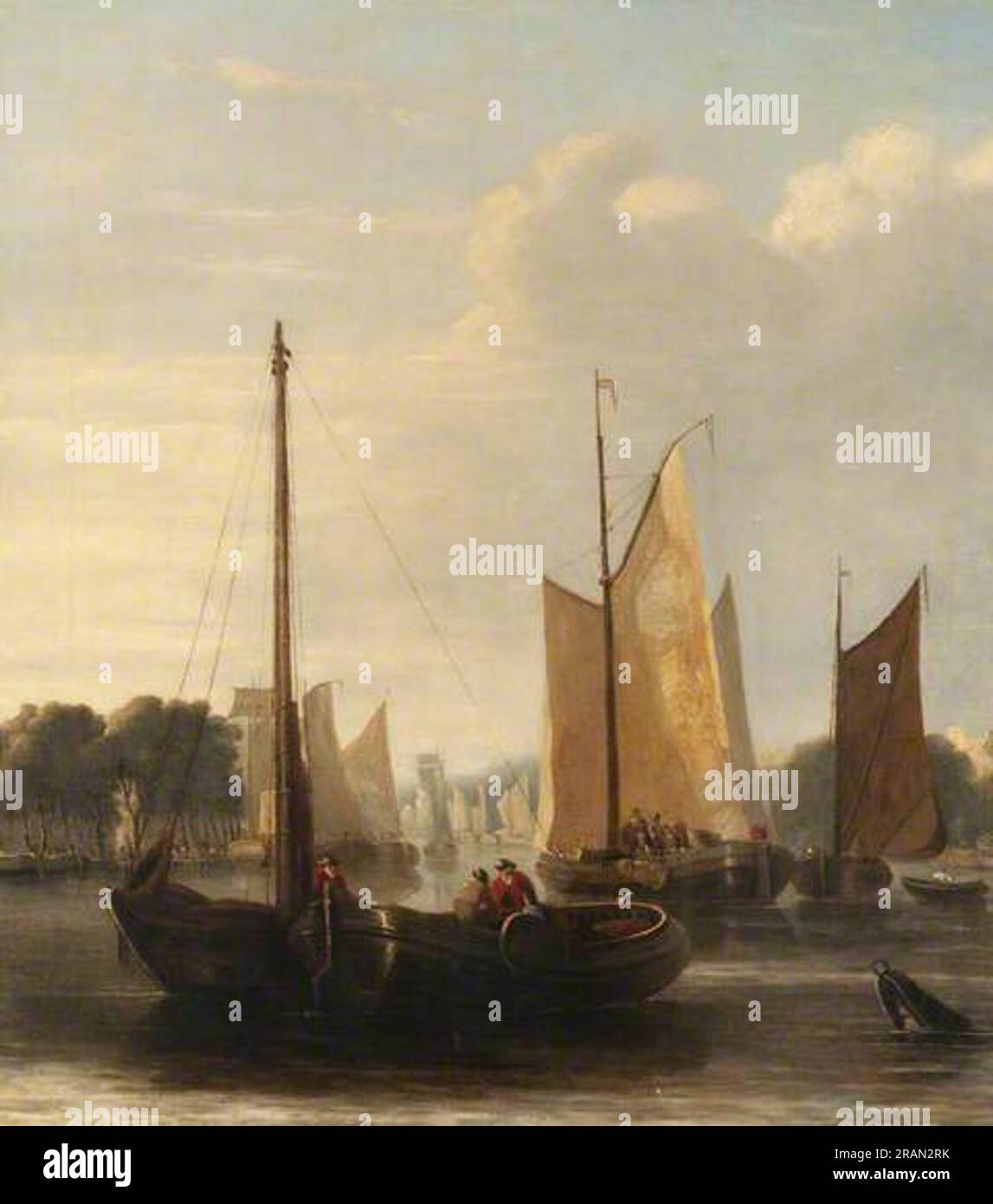 Sailing Barges by John Crome Stock Photo - Alamy