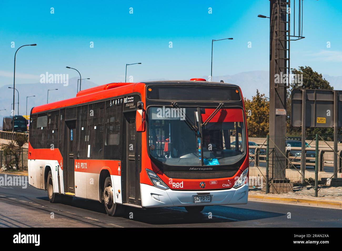Santiago, Chile - March 09 2023: A brand new public transport ...