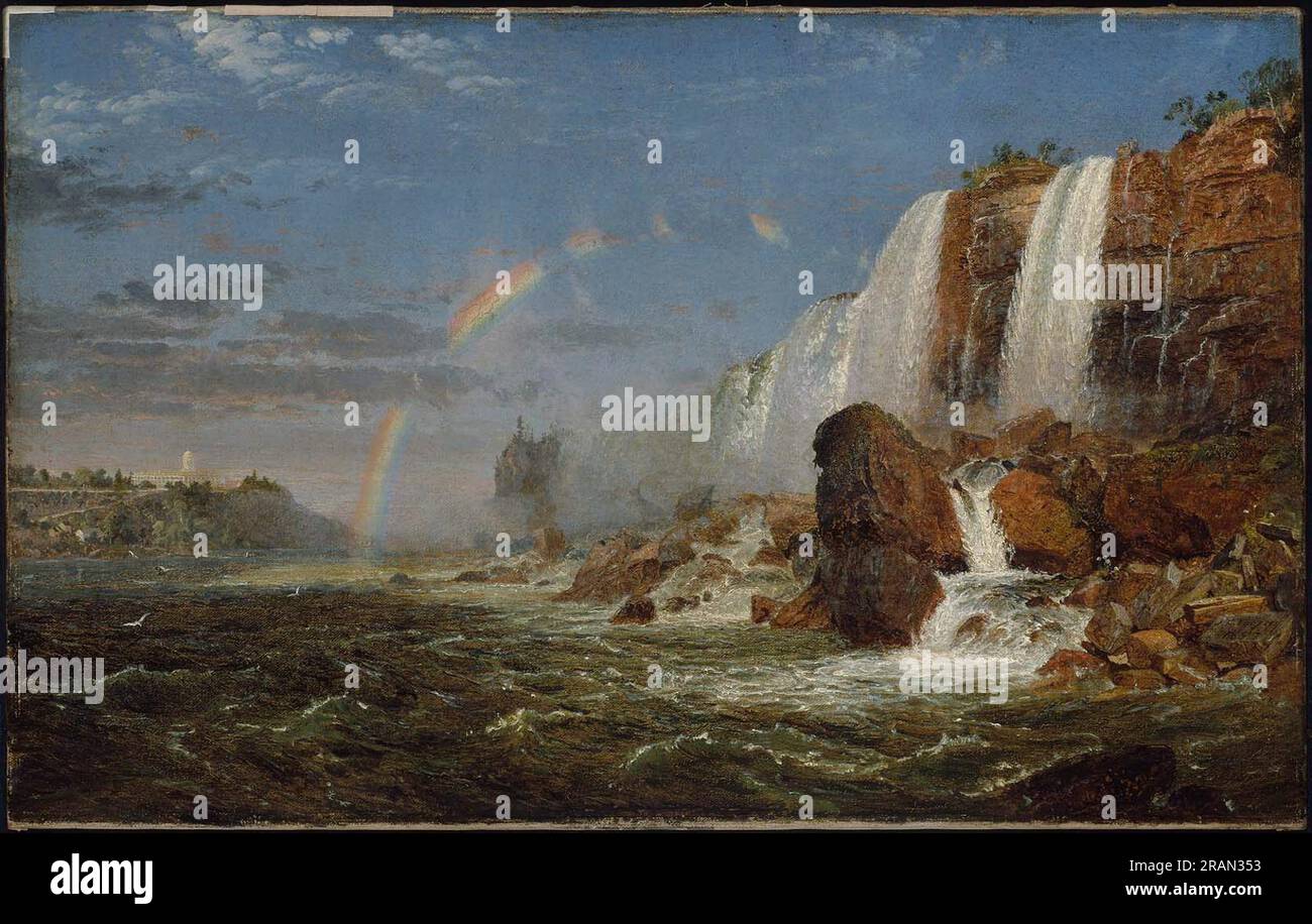 Niagara Falls from the Foot of Goat Island 1857 by Jasper Francis ...