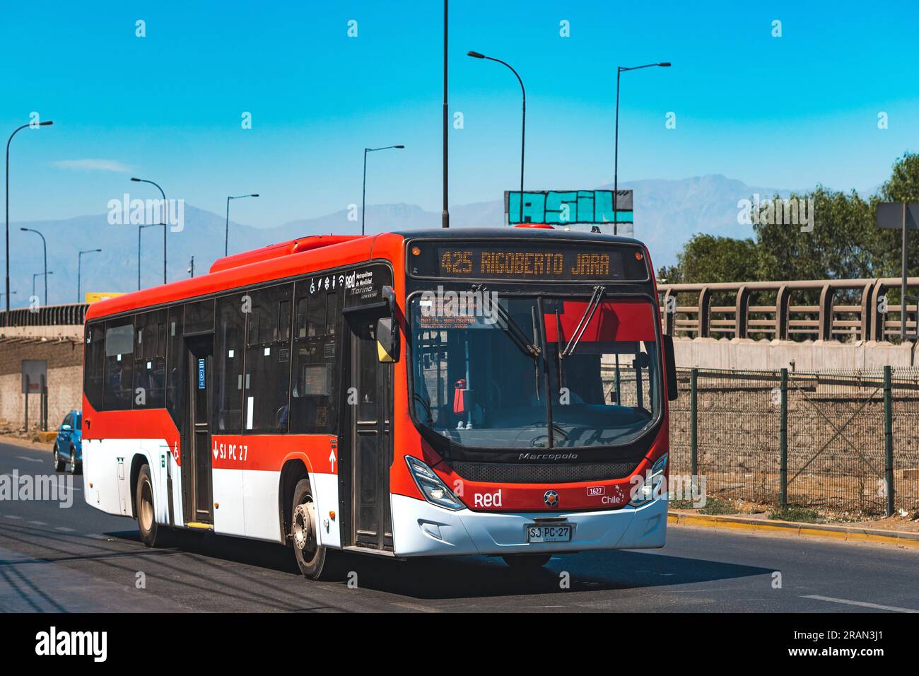 Santiago, Chile - March 09 2023: A brand new public transport ...