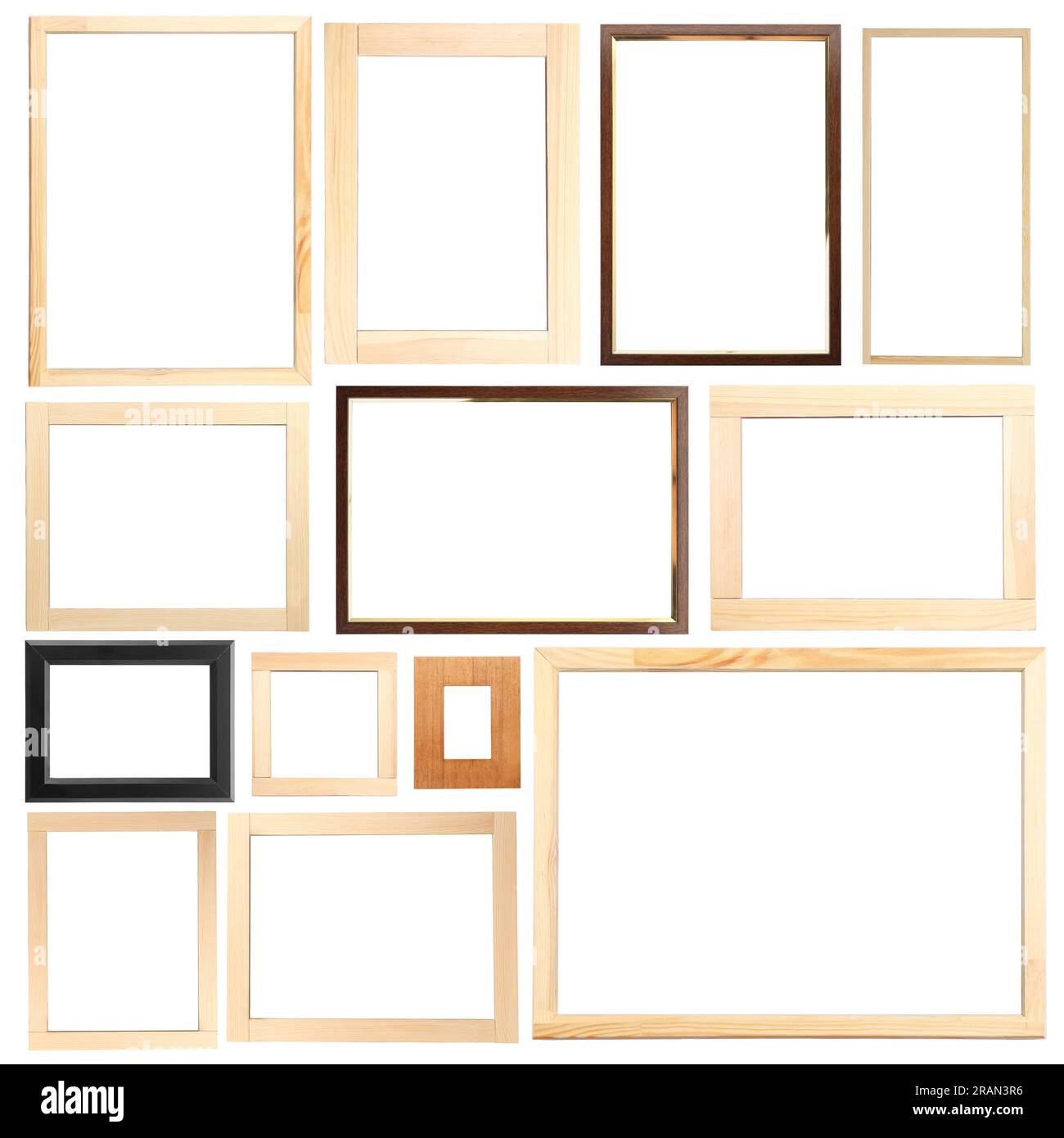 Set of many different frames isolated on white Stock Photo - Alamy