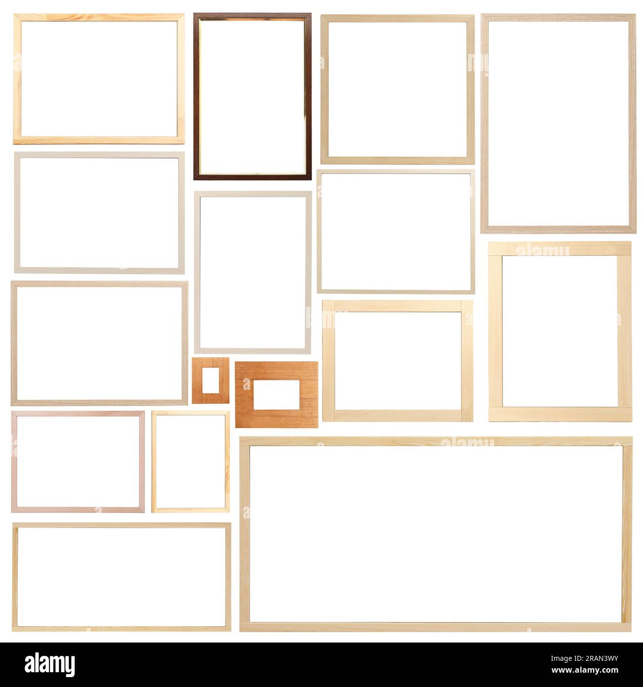 Set of many different frames isolated on white Stock Photo - Alamy