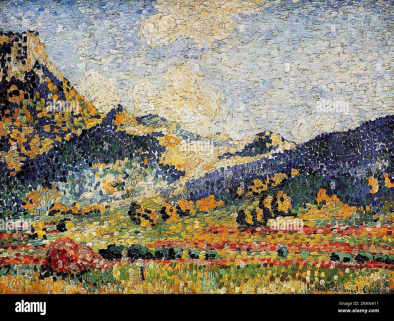 Les Petits, Montagnes Mauresques 1909 by Henri-Edmond Cross Stock Photo ...
