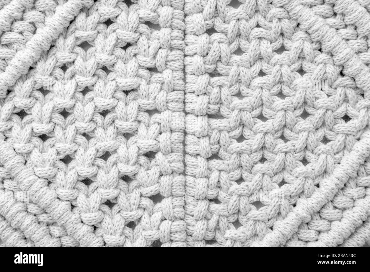 Knitted texture pattern fabric Black and White Stock Photos & Images ...