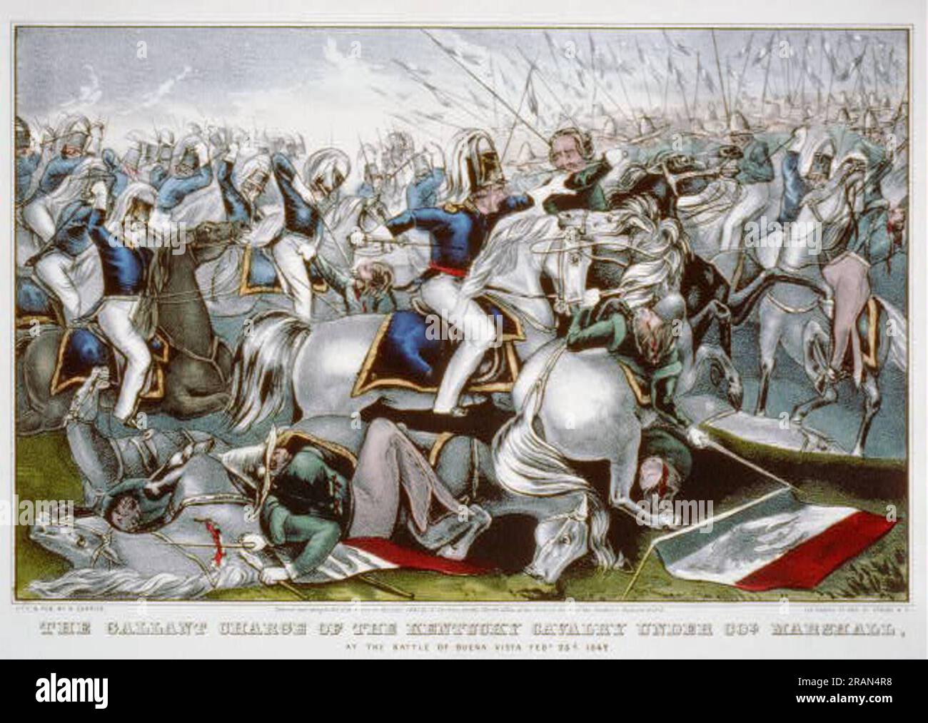 The Gallant Charge of the Kentucky Cavalry Under Col. Marshall 1847 by ...